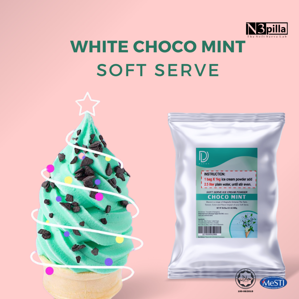 N3 White Choco Mint Soft Serve Ice Cream Powder 1KG | Shopee Malaysia