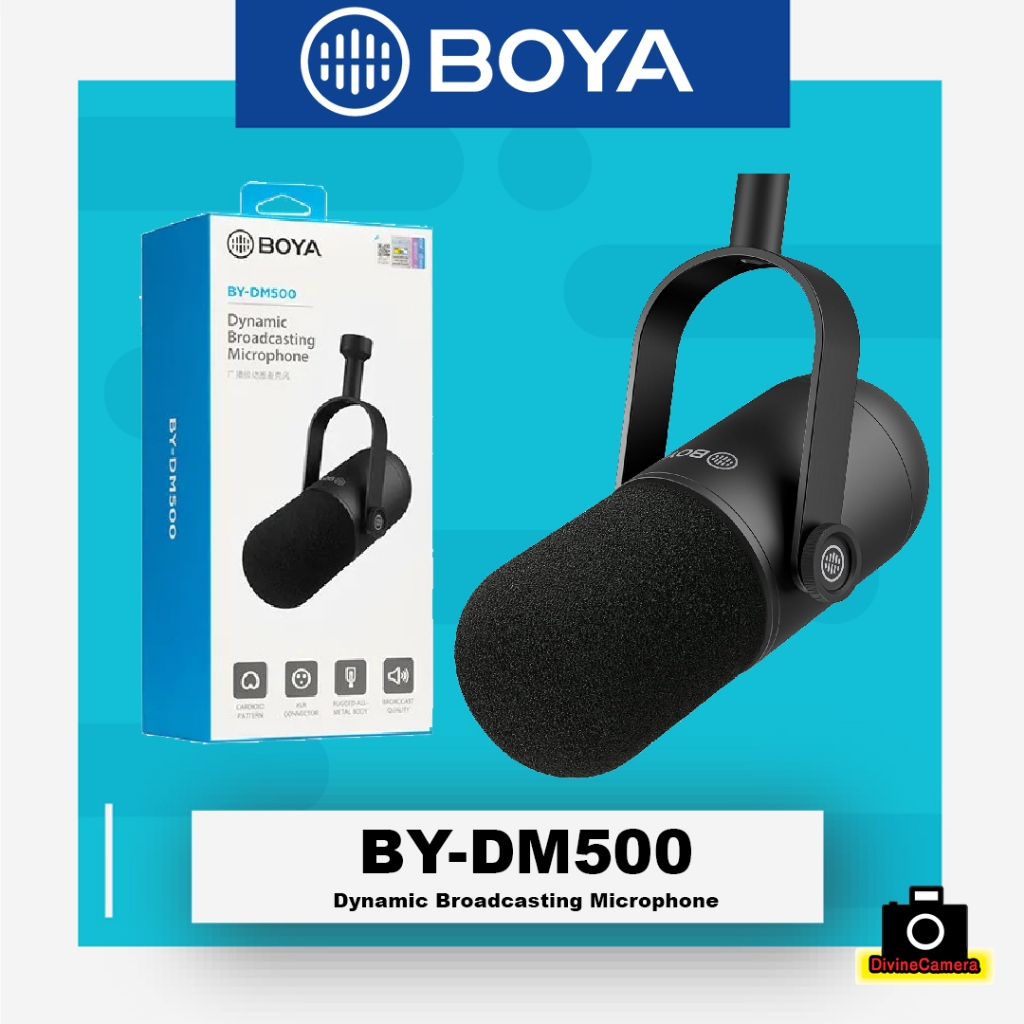 BOYA BY-DM500 Dynamic XLR Podcast Microphone | Shopee Malaysia