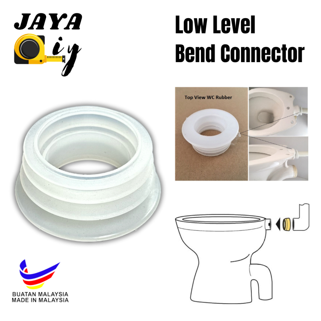 Toilet WC LOCAL White Rubber Cone for Lower Level Cistern Pipe Outlet ...