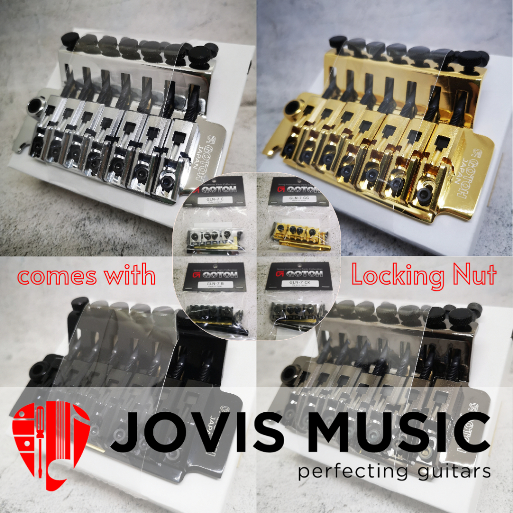 GE1996T-7 GOTOH 7 STRINGS FLOYD ROSE LOCKING TREMOLO GUITAR BRIDGE SET ...