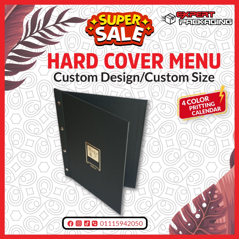 Custom Print HardCover Menu | Restaurant Menu Printing (Screw Bind ...