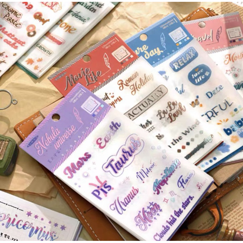 「T129」Perkataan Sticker Word Sticker 特油贴纸英文手账装饰文艺手帐素材 | Shopee Malaysia