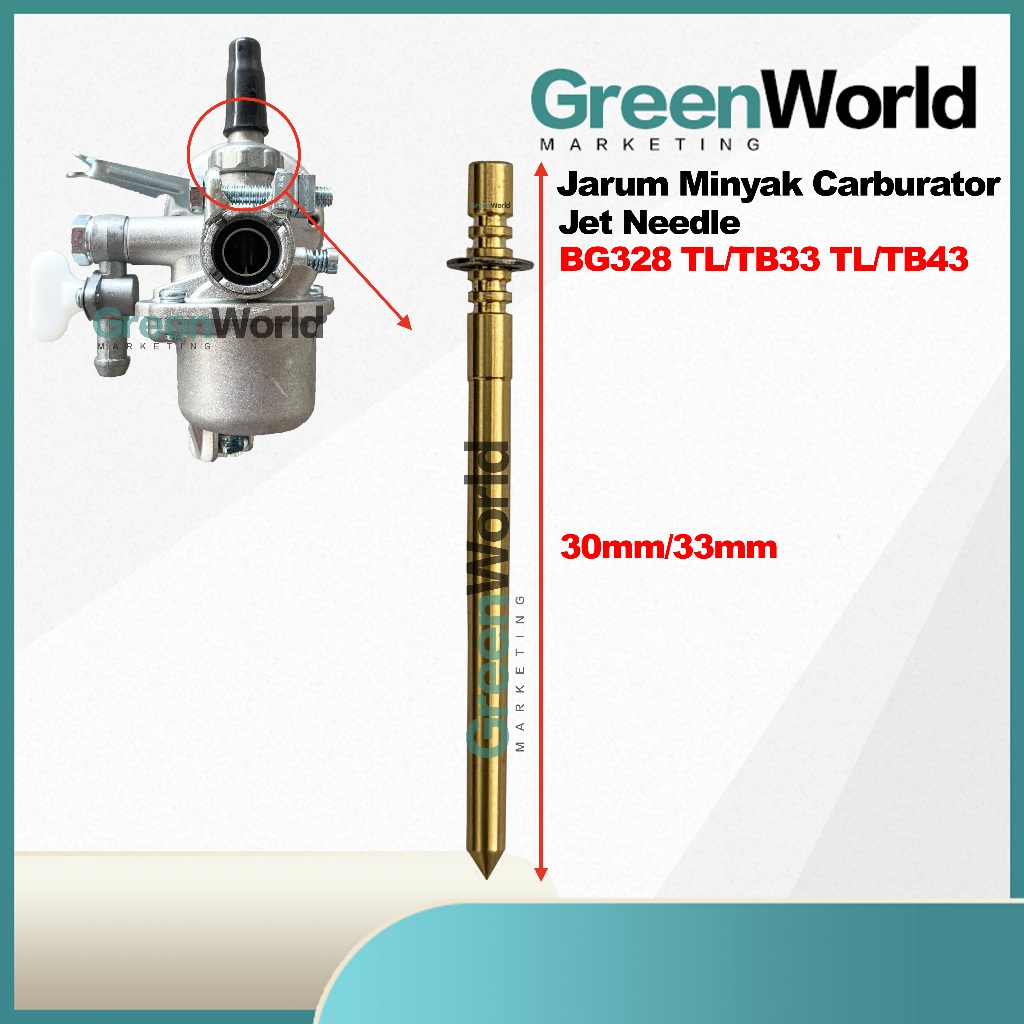 Jarum Minyak Carburetor Mesin Rumput FR3001 BG328 TL33 TL43 Jet Needle Carburator Brush Cutter ...