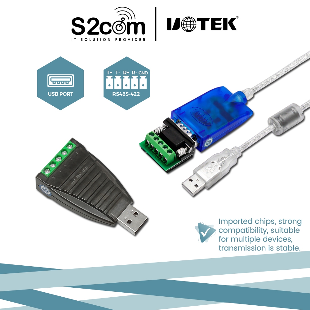 Utek USB 2.0 to RS 422/ 485 Converter Cable Industrial Grade | Shopee ...