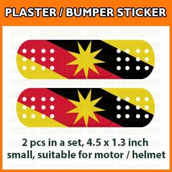 Plaster Sticker / Bumper Sticker - Sarawak Flag [ Hide Your Scratch ...