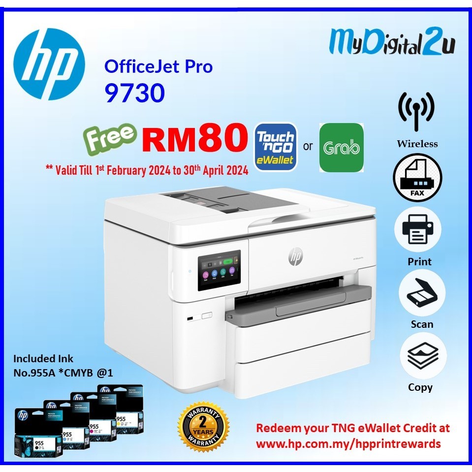 HP OfficeJet Pro 7740 or 9730 Wide Format All In One Printer | Shopee Malaysia