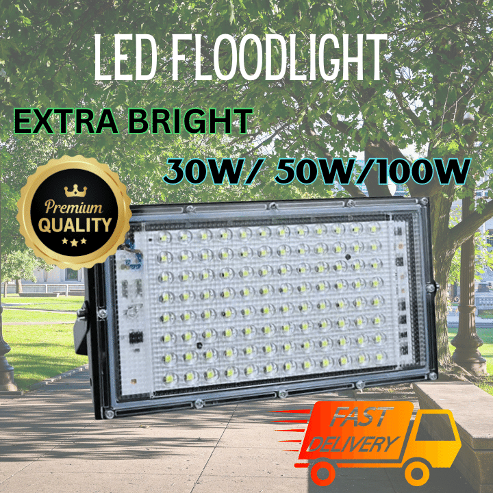 30W 50W 100W Aluminum LED Floodlight IP66 Waterproof Outdoor Spotlight Energy Saving White ...