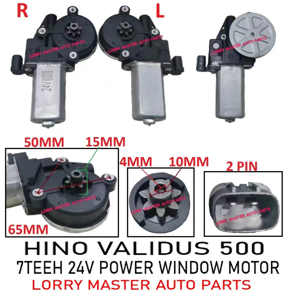 POWER WINDOW MOTOR HINO 500 700 VALIDUS PROFIA 24V 7T LORRY TRUCK ...