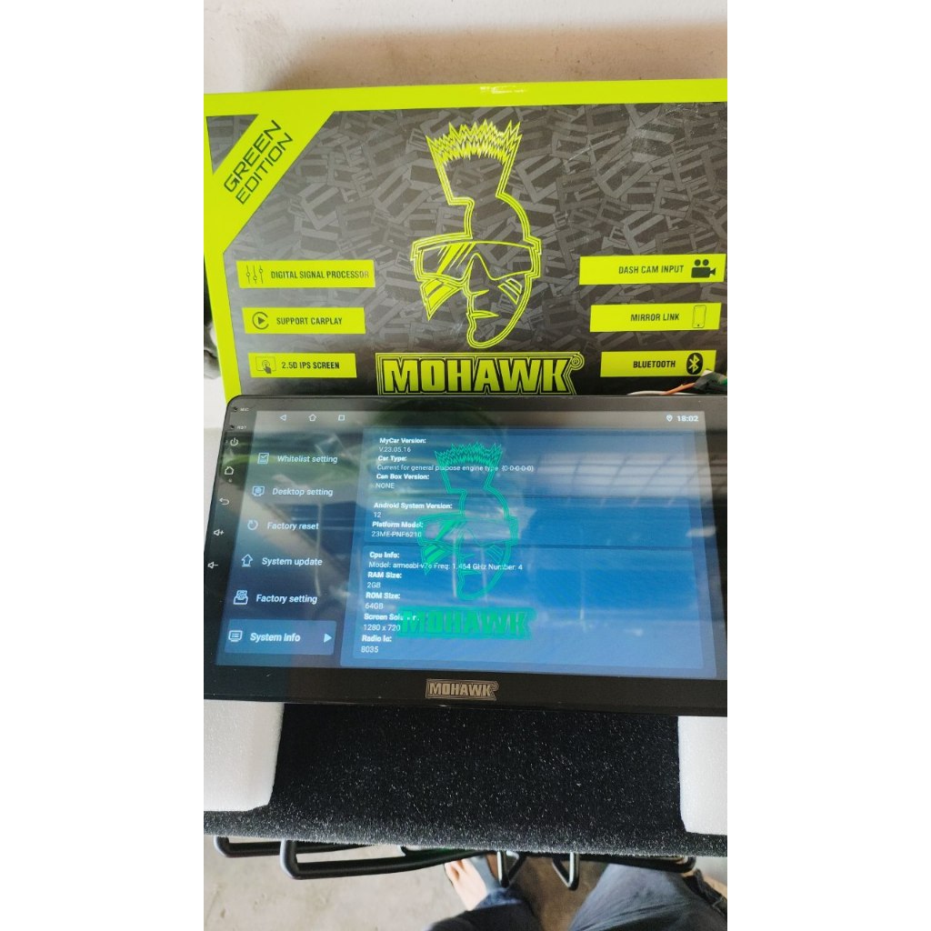 Mohawk 2+64 Android Player 32Band EQ Car ME Series IPS QLED 2GB+64GB 9 ...