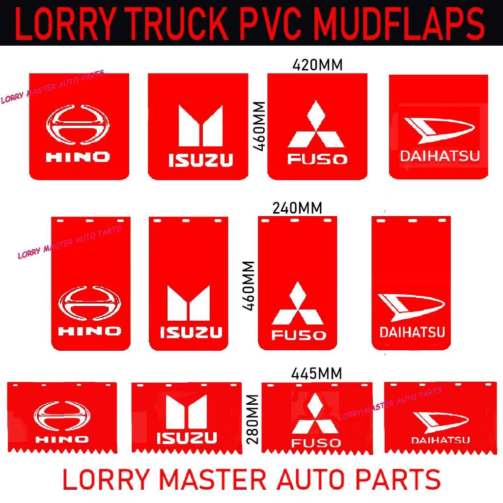PVC MUDFLAPS (RED COLOR) FOR ALL LORRY TRUCK FRONT OR REAR MUDFLAPS ...