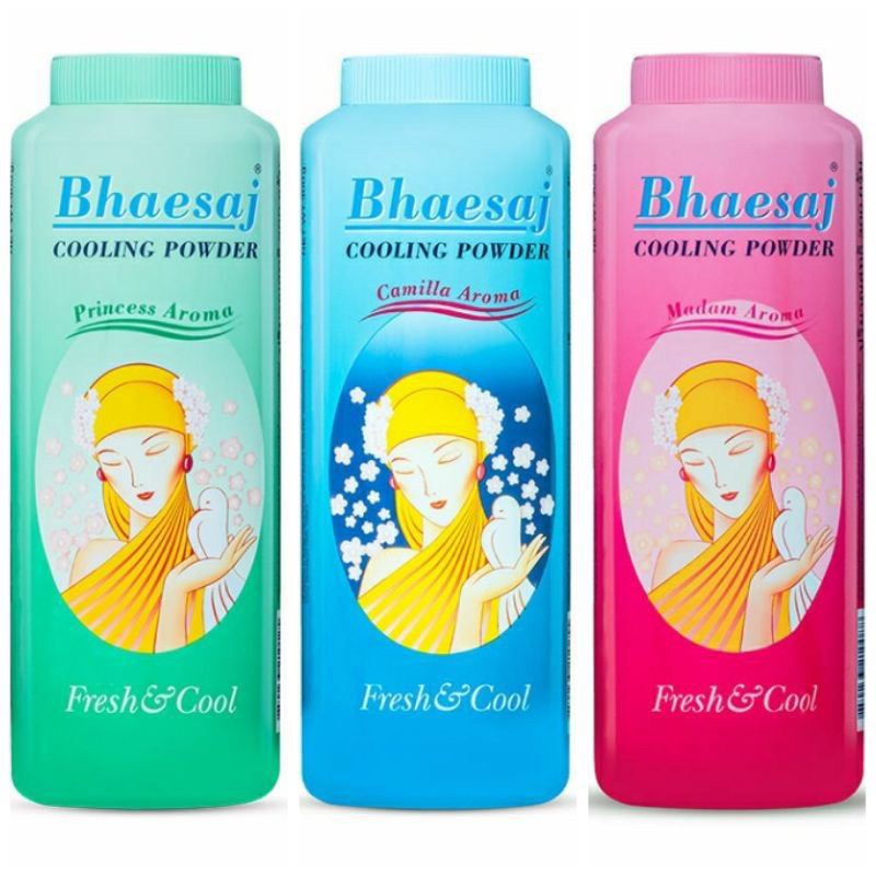 BHAESAJ COOLING POWDER 300g/ 100g ( Talcum Ori dari Thailand ) | Shopee ...