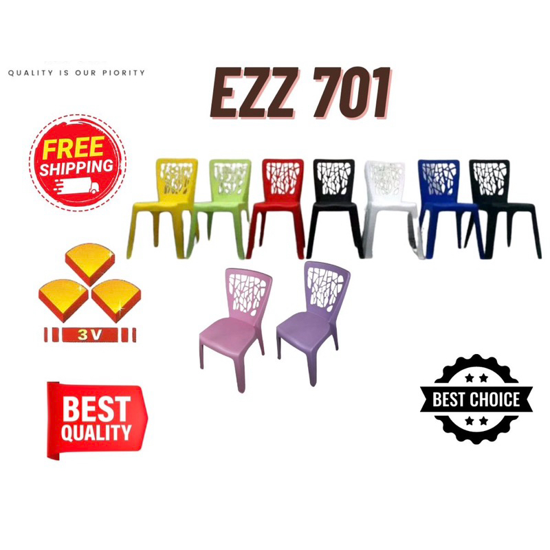 🔥🔥Kerusi plastic 3V Ez701 10 colour choices / Solid Chair Free Delivery ...