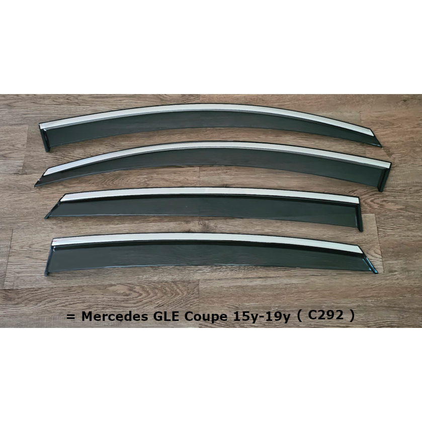 Mercedes GLE Coupe ( C292 ) 2015 2016 2017 2018 2019 Injection Door Visor With Stainless Steel ...