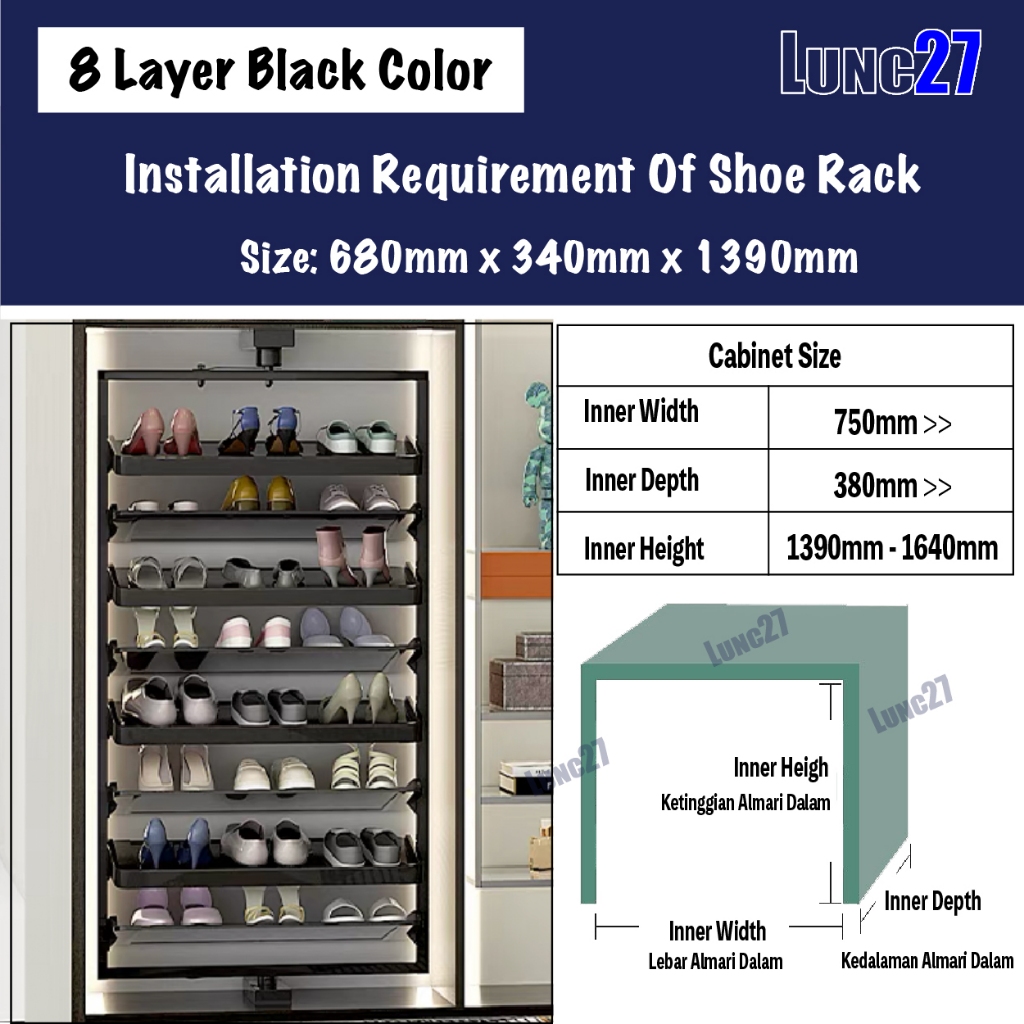 Aluminium shoe rack multi-layer rotating shoe cabinet, 360 degree ...