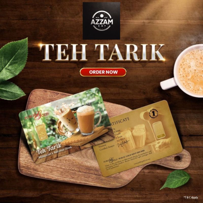 Public Gold Teh Tarik Gold Bar 1gram 9999 Shopee Malaysia 