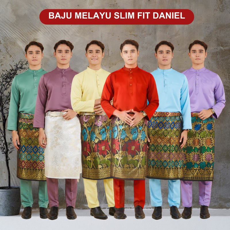 BAJU MELAYU SLIM FIT CEKAK MUSANG 2024 | DANIEL ( PASTEL XS - 2XL ...