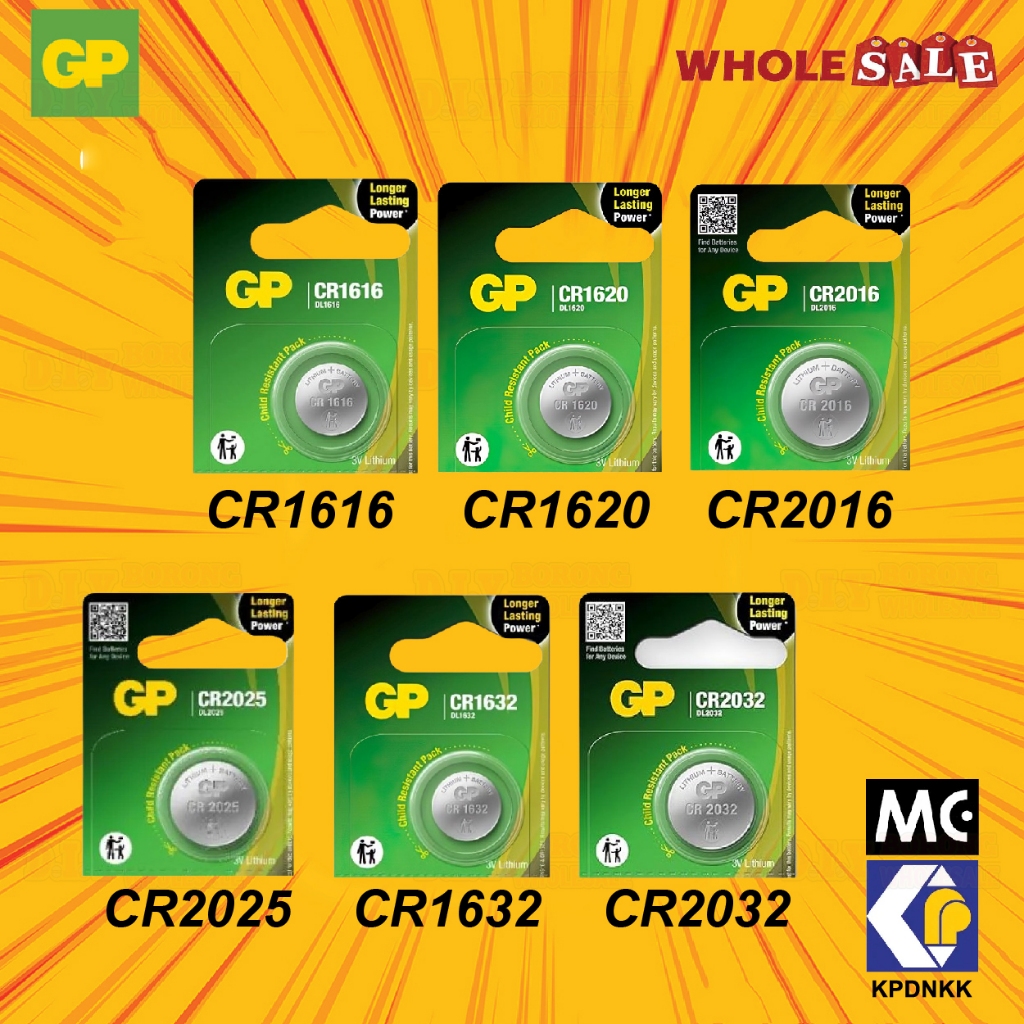 [1PC] GP Battery Coin Cell 3V Lithium Button Cell Batteries Car Remote TV Watch Long Lasting ...