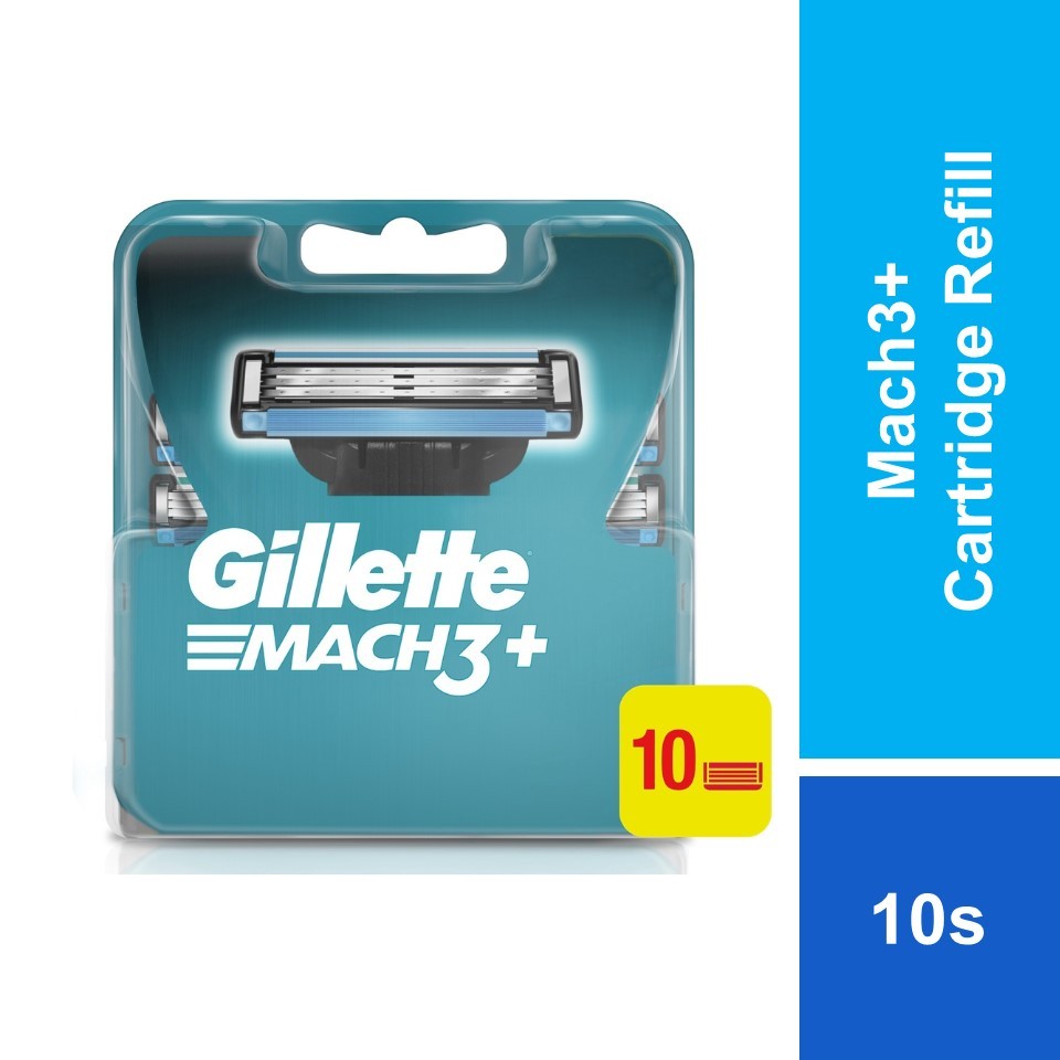 Gillette Mach 3 Replacement Cartridge Refill 10 pcs Shaver Razor Blades ...