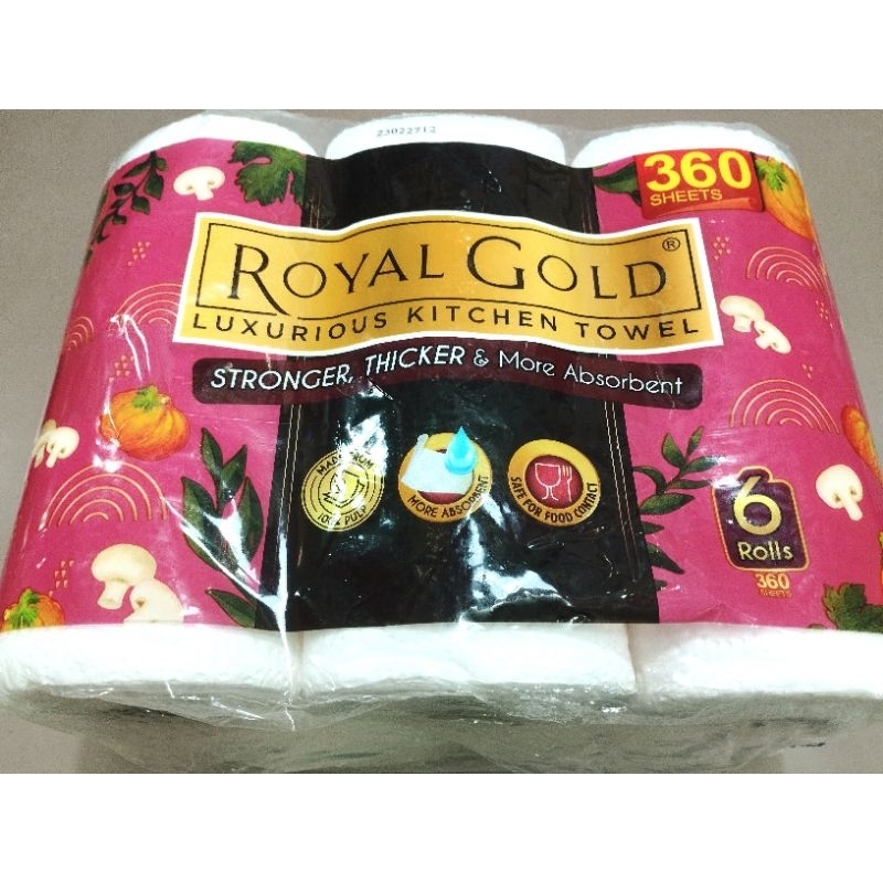 Royal Gold / Premier Kitchen Towels (6roll)💥吸油纸💥Tisu Serap Minyak ...