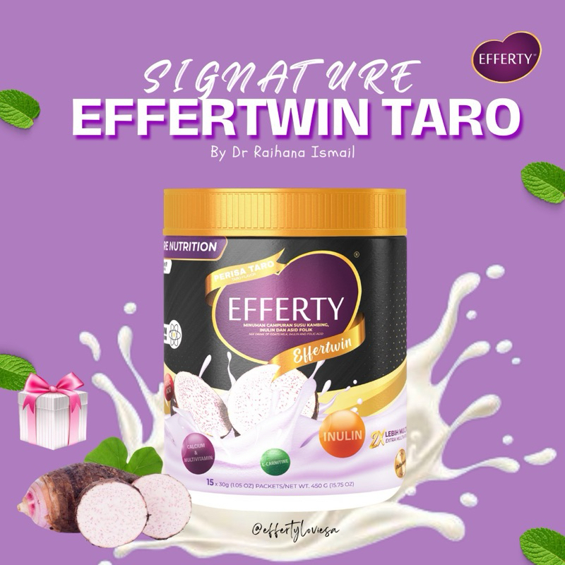 EFFERTY EFFERTWIN TARO SIGNATURE MINUMAN CAMPURAN SUSU KAMBING, VITAMIN ...