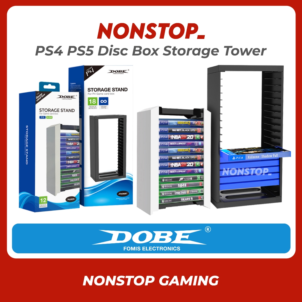 DOBE PS5 Disc Storage Stand 12Slot 18Slot 36Slot for PS4 Xbox Game Disc ...