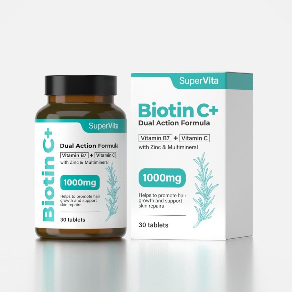SuperVita Biotin C+ Dual Action Formula 1000mg 30 Tablets | Shopee Malaysia