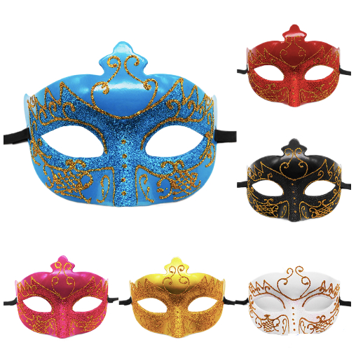 MSIA Ready Stock/ Gold Glitter Crown Party Mask Halloween Masquerade ...