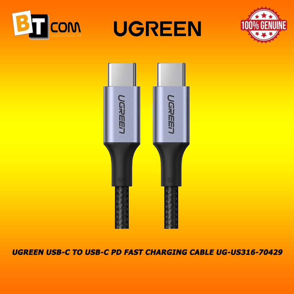 UGREEN USB-C TO USB-C PD FAST CHARGING CABLE UG-US316-70429 | Shopee ...