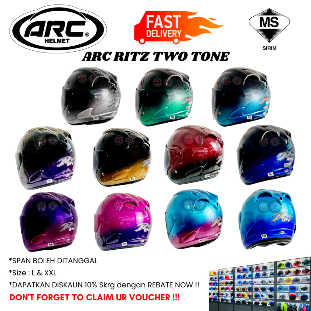 ARC RITZ TWO TONE 2024 SPECIAL COLOUR HELMET ARC ORIGINAL ( HELMET ARC ...