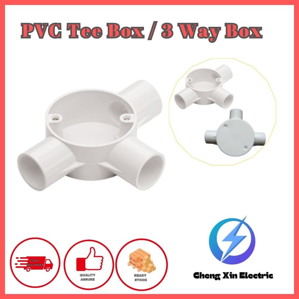 PVC Conduit Pipe Fitting Accessories 20mm 25mm 1 2 3 4 Way Box Tee ...