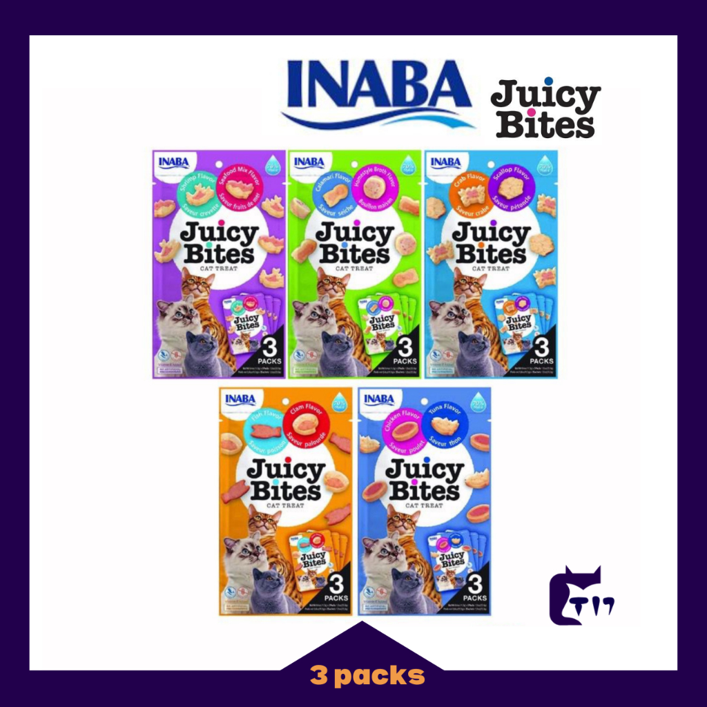 Inaba Juicy Bites - Cat Treat / Pet Food / Cat Dry Food (11.3g x3 ...