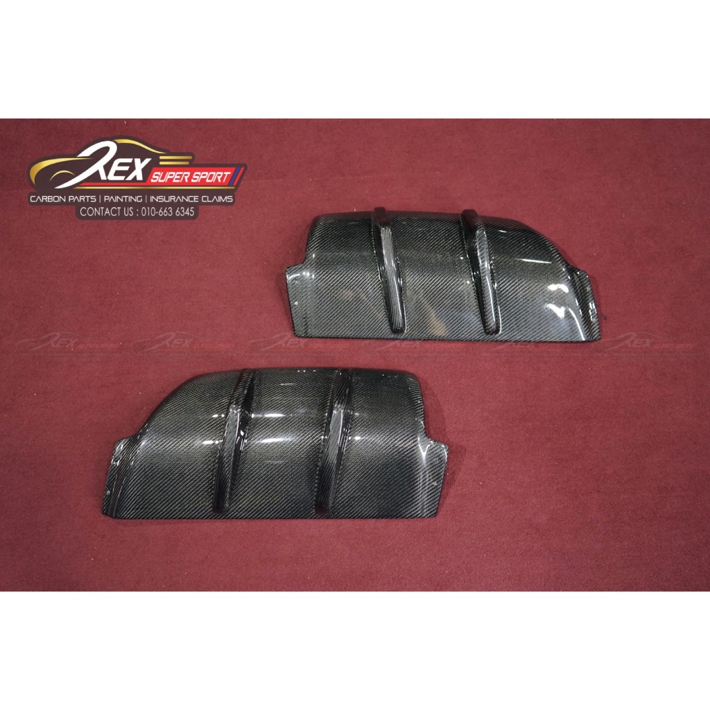 VW Volkswagen Golf MK6 R Osir Rear Diffuser Real Forged / Carbon Fiber ...