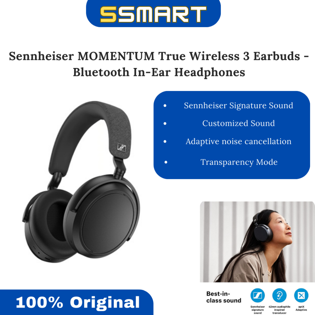 Sennheiser Momentum 4 Wireless Headphones - Bluetooth Headset for Crystal-Clear Calls with ...