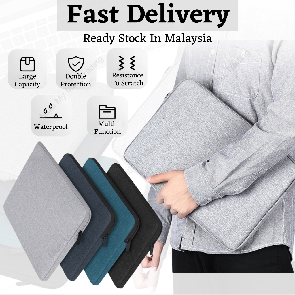 13/15 inch Korean Style Portable Zipper Soft Sleeve Laptop Protective ...