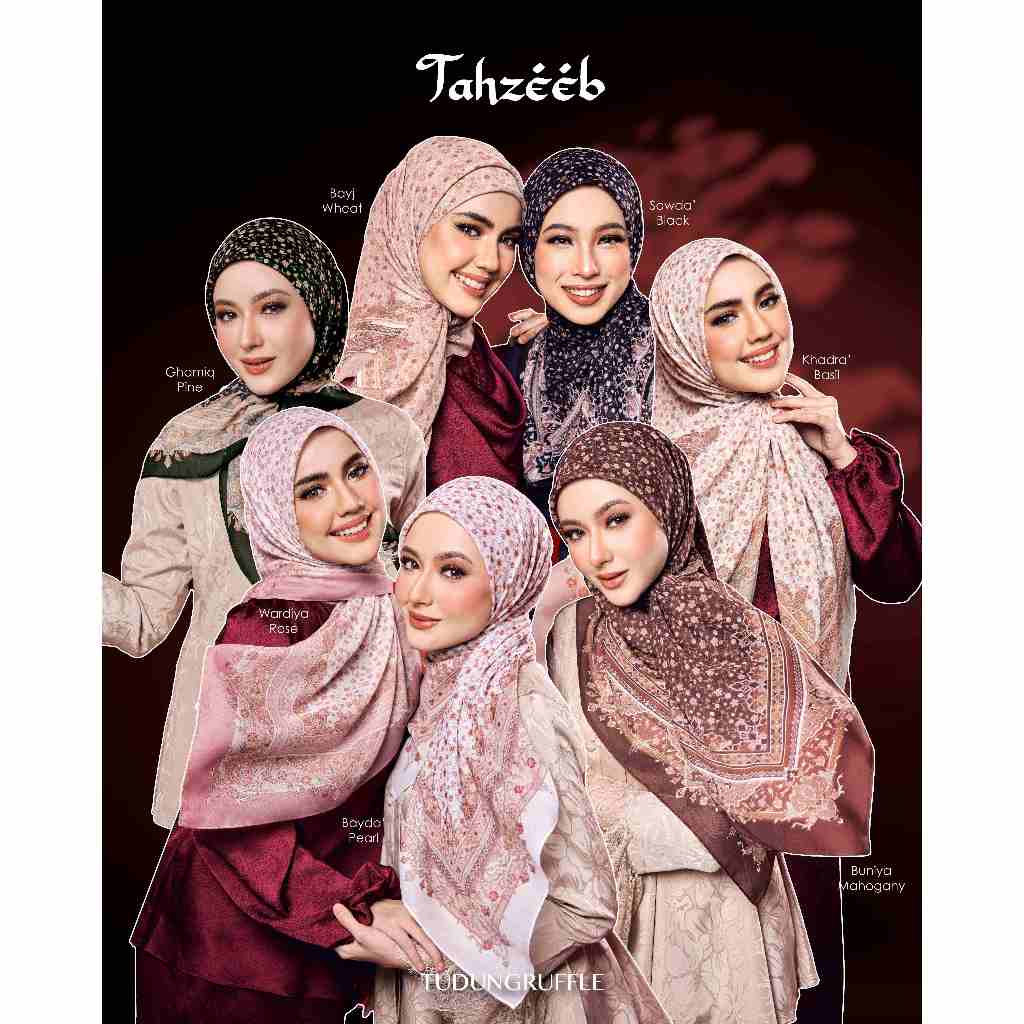 Tahzeeb by TudungRuffle (bawal cotton & shawl chiffon printed) | Shopee ...