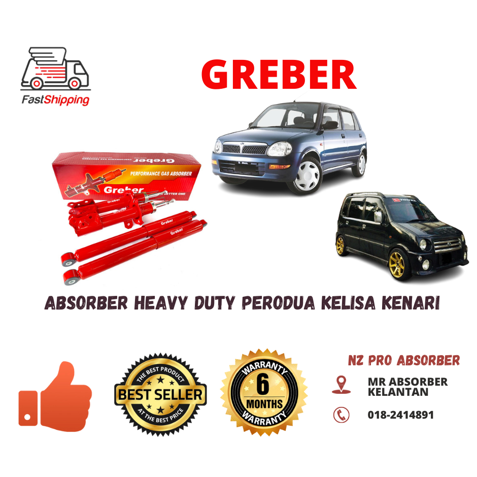 Kelisa/Kenari Absorber Greber Heavy Duty performance | Shopee Malaysia