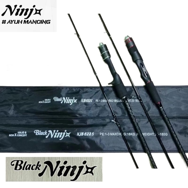 PROGA NINJA JIGGING ROD (BLACK & RED MODEL 2024) jigging saltwater ...