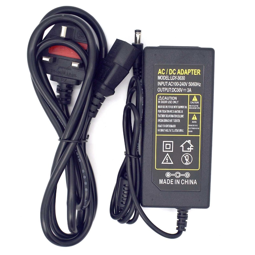 36V 3A Lithium Charger Input 100-240VAC Li-ion Li-poly Charger 2.5A 2A ...