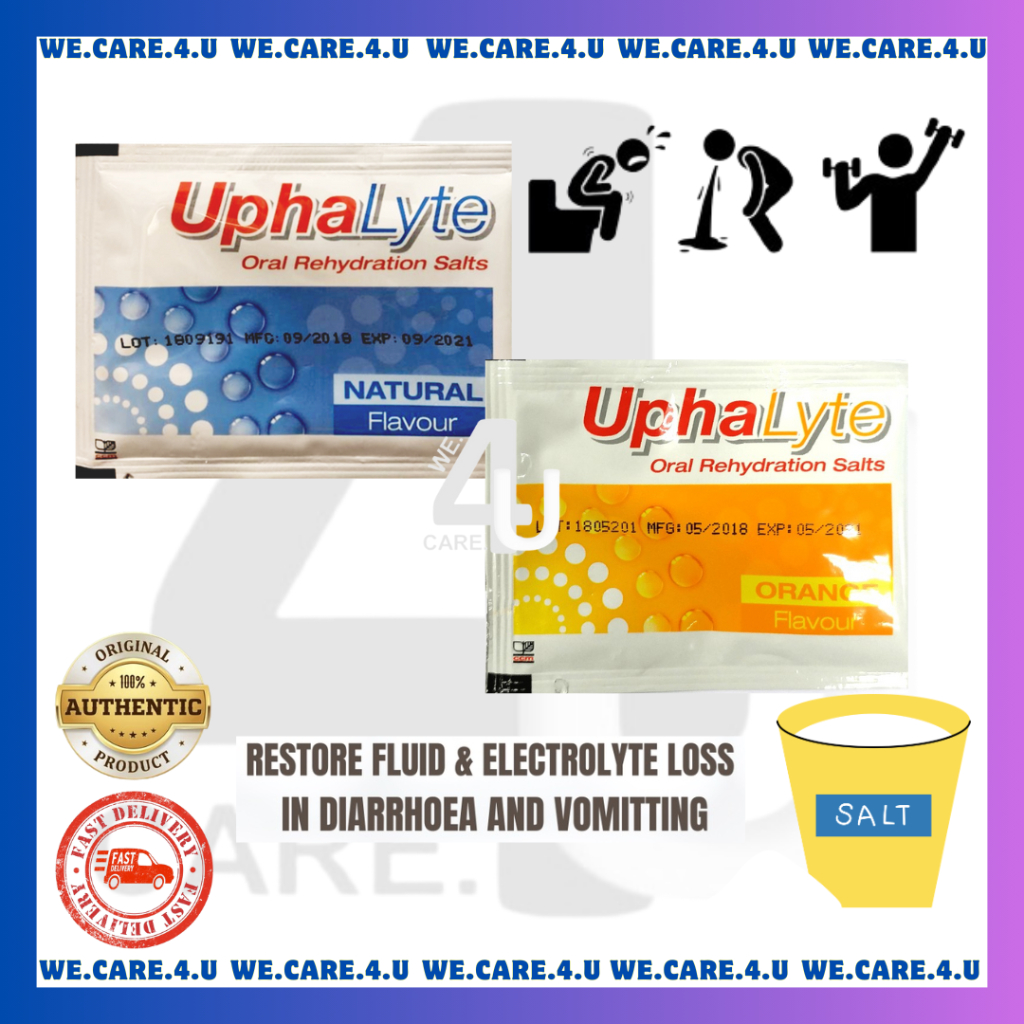 ~DUOPHARMA UPHALYTE ORAL REHYDRATION SALTS 7.76GM NATURAL / ORANGE ...