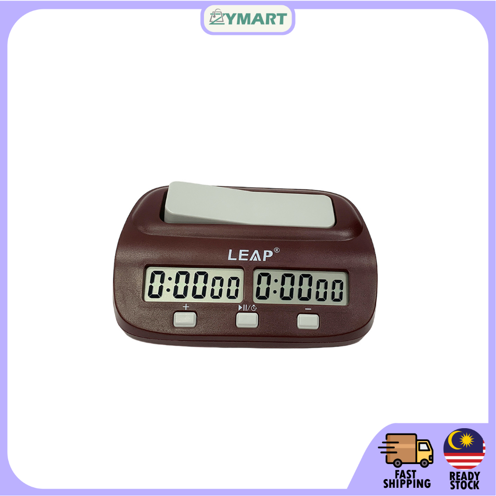 [Original] LEAP Chess Clock Digital Analog PQ9907S with Timer (Wine Red ...