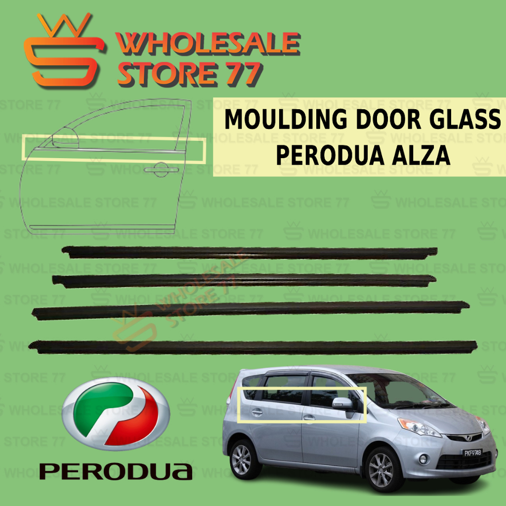 READY STOCK & ORIGINAL | Perodua Alza MOULDING DOOR GLASS OUTER / GETAH ...