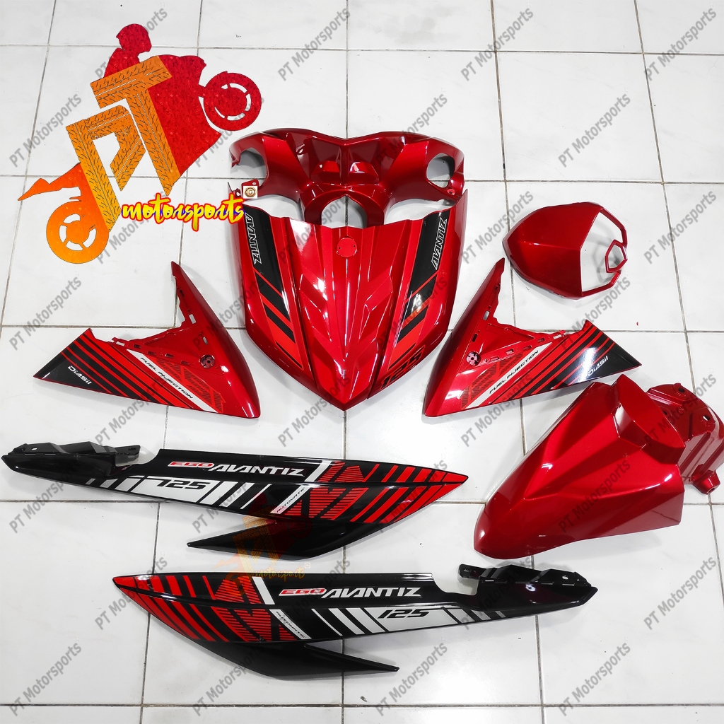 COVERSET BODYSET EGO AVANTIZ AVANTIS YAMAHA STICKER SIAP BATMAN RED ...