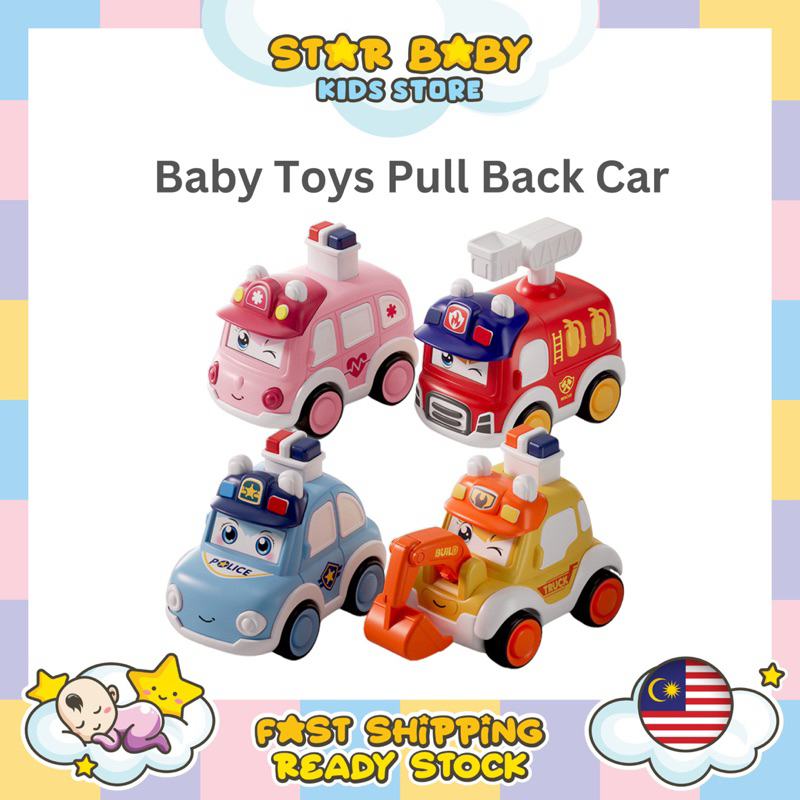 Ready Stock Baby Toys Car Robocar Poli Car Police Car Cartoon Pull Back ...