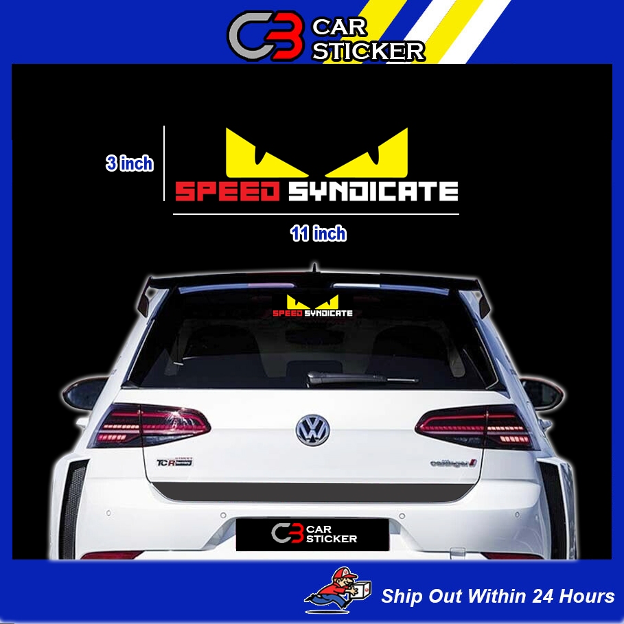 Speed Syndicate vinyl Sticker Cutting Car Sticker / cs380 | Shopee Malaysia