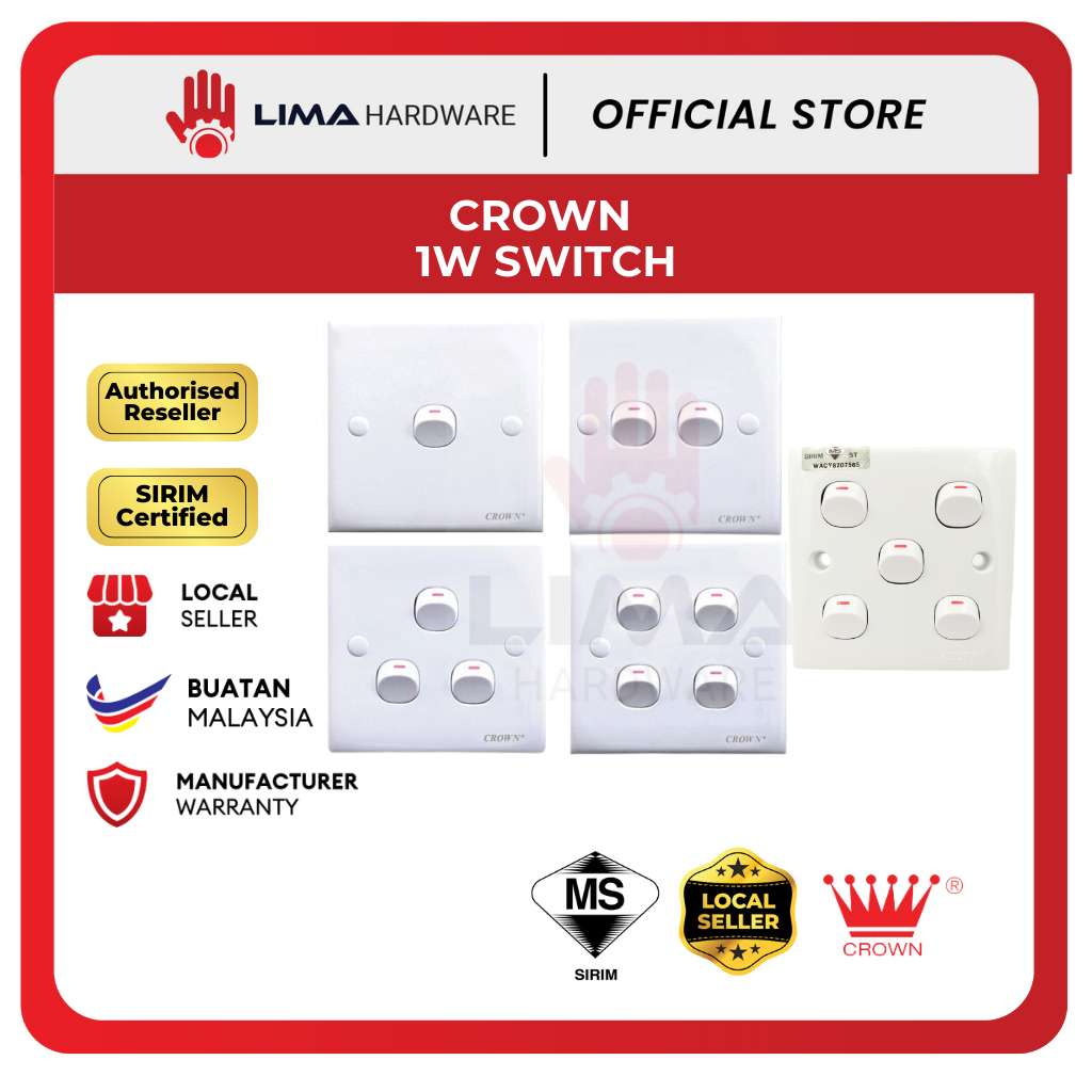CROWN 1G/2G/3G/4G/5G 1W SWITCH | Shopee Malaysia
