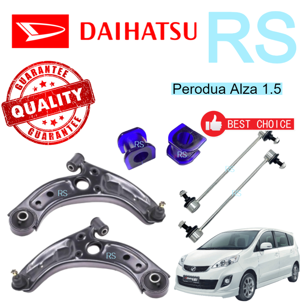 6 Item Combo Set Perodua Alza 1.5 Front Lower Arm, Absorber link ...