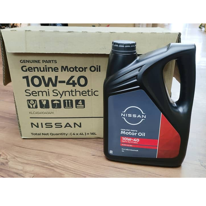 NISSAN ENGINE OIL 10W40 SEMI SYNTHETIC (4L) (ORIGINAL) | Shopee Malaysia