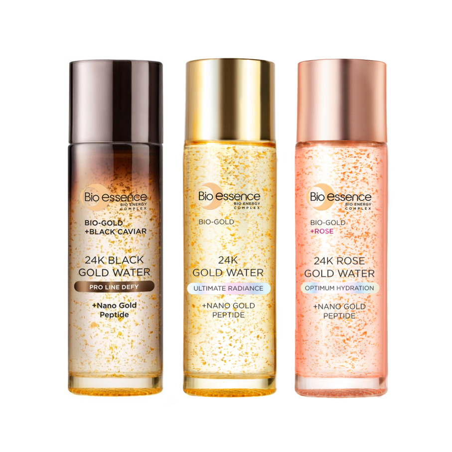 Bio-Essence 24K Bio Gold Rose Gold Water/Black Gold/Gold Water Bio ...