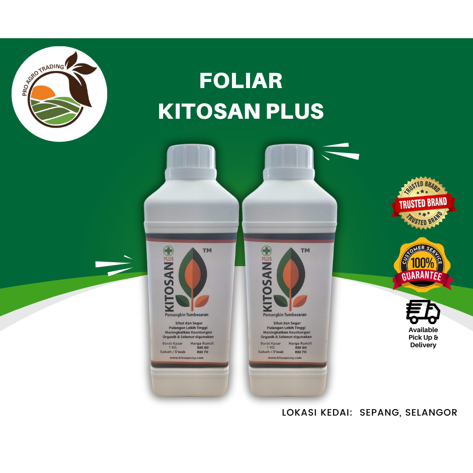FOLIAR KITOSAN PLUS (HORMON POKOK/BAIK PULIH/ IMUNITI TANAMAN) **1 ...
