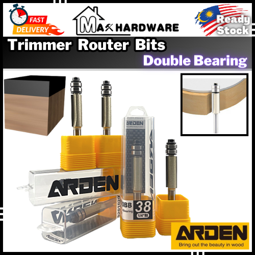 Arden (Taiwan) Double Bearing Trimmer Router Bits #31 / #32 / #37 / #36 ...